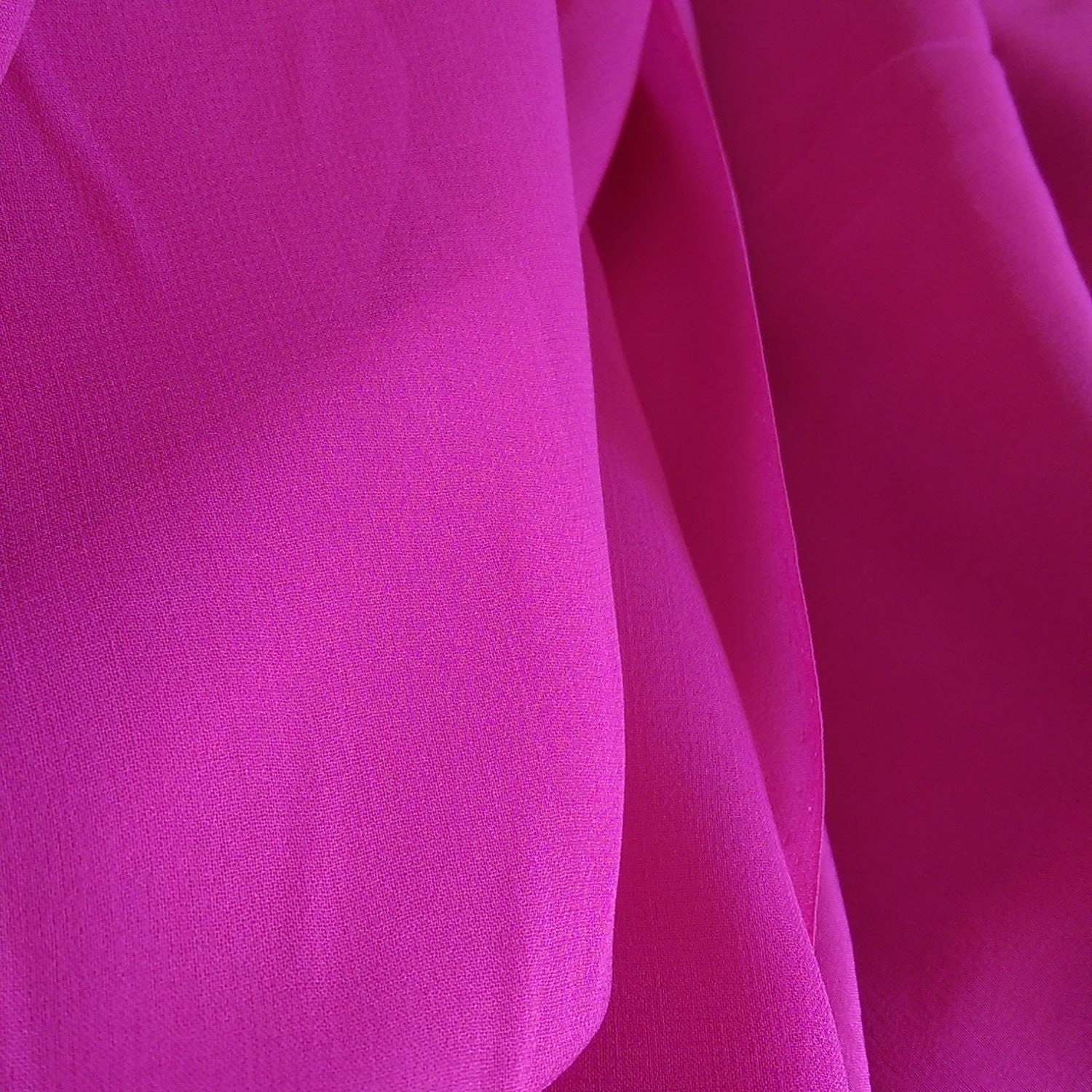 Fuchsia Silk Fabrics, Remnants sold by the Piece, Fuchsia Sheer Fabric ...