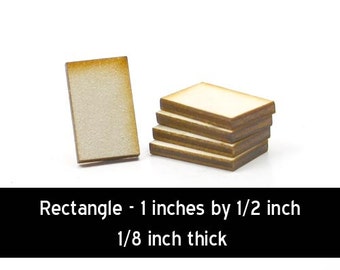 Unfinished Wood Square 1 inch by 1 inch by 1/8 inch thick