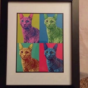 Custom pop art portraits Andy Warhol pet portraits. by printique