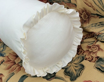White ruffle pillow | Etsy