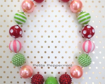 Royal Blue Baby Necklace Girl Necklace by PetitePeppermint on Etsy