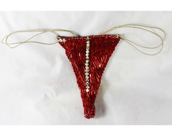 Rhinestone g string | Etsy