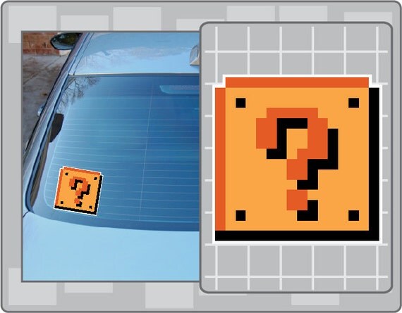 MYSTERY BOX Sprite No. 1 from Super Mario Bros. Vinyl Decal