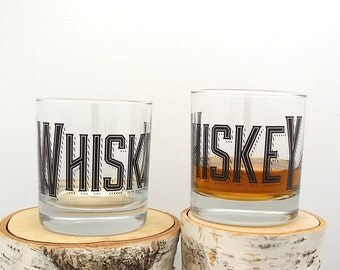 Typography glass | Etsy