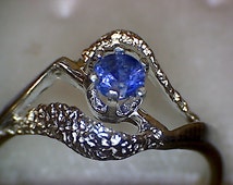 Unique benitoite ring related items | Etsy