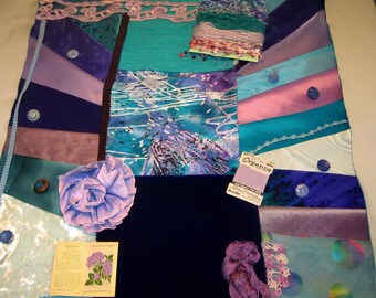 20 PCS Gorgeous Green Crazy Quilt Fabrics for Crazy by FancyCrazys