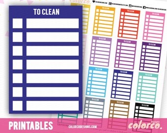 Unique cleaning checklist related items | Etsy