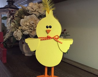 Wooden easter chick | Etsy