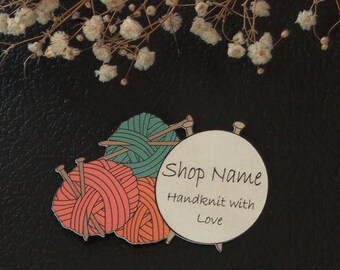 Hand knit tags | Etsy