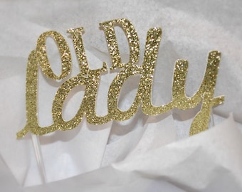 Old lady cake topper | Etsy