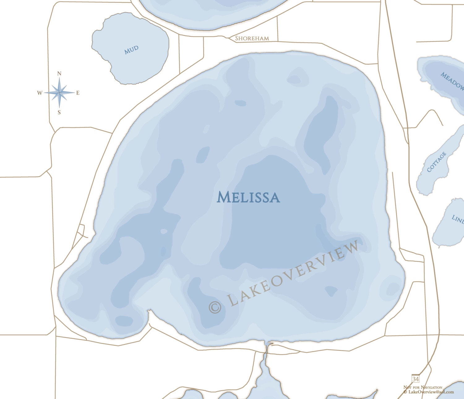 Lake Melissa Map