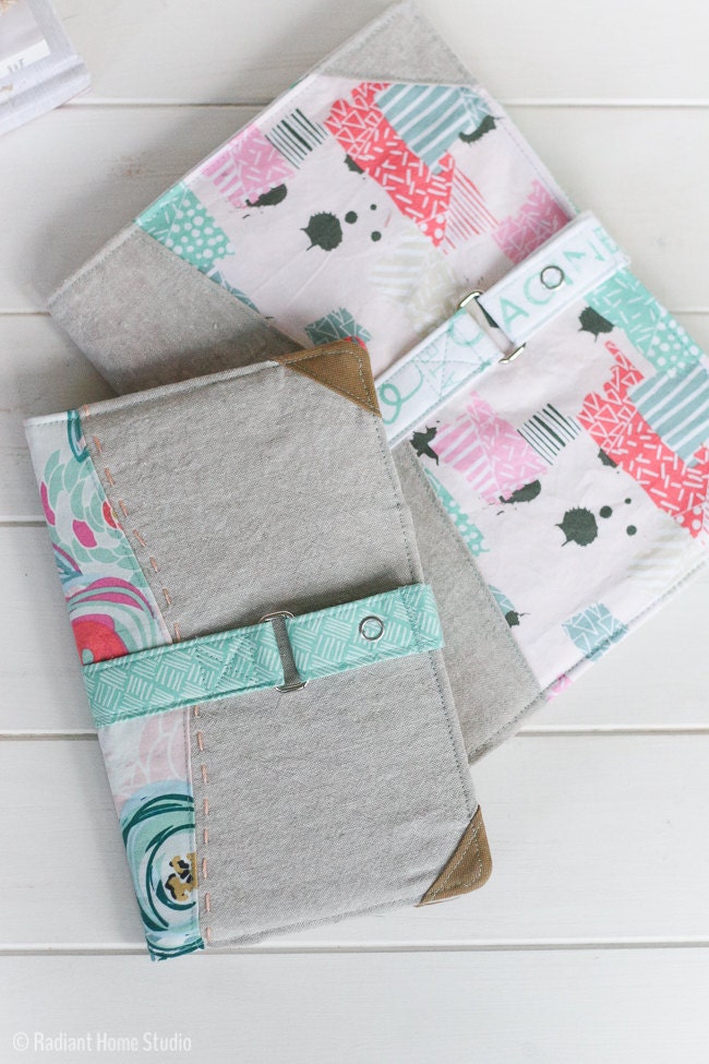 Notebook Cover Sewing Pattern With Buckle For Composition
