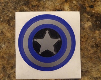 Thin Blue Line Punisher with Glitter Pink Bow Decal