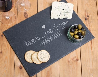 Personalized slate cheese board | Etsy