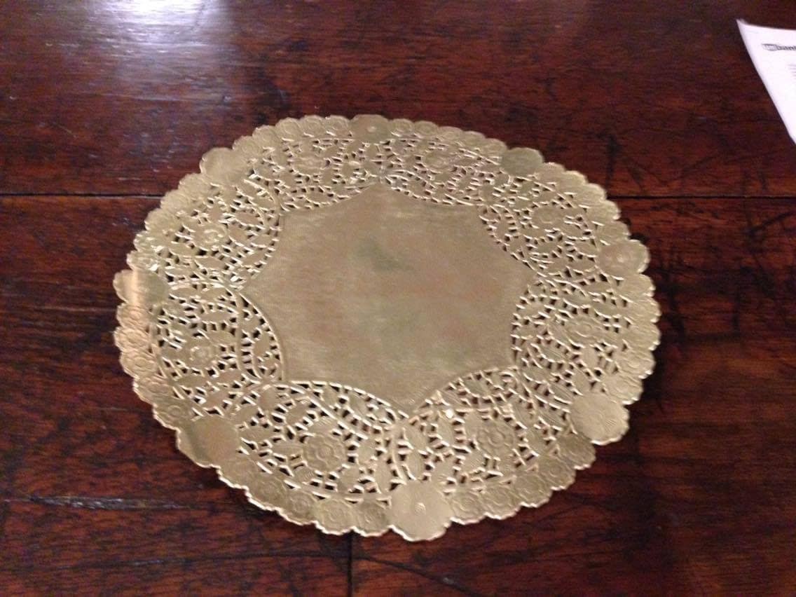 Gold Doily 12 Inch Gold Lace Foil Doilies Fancy