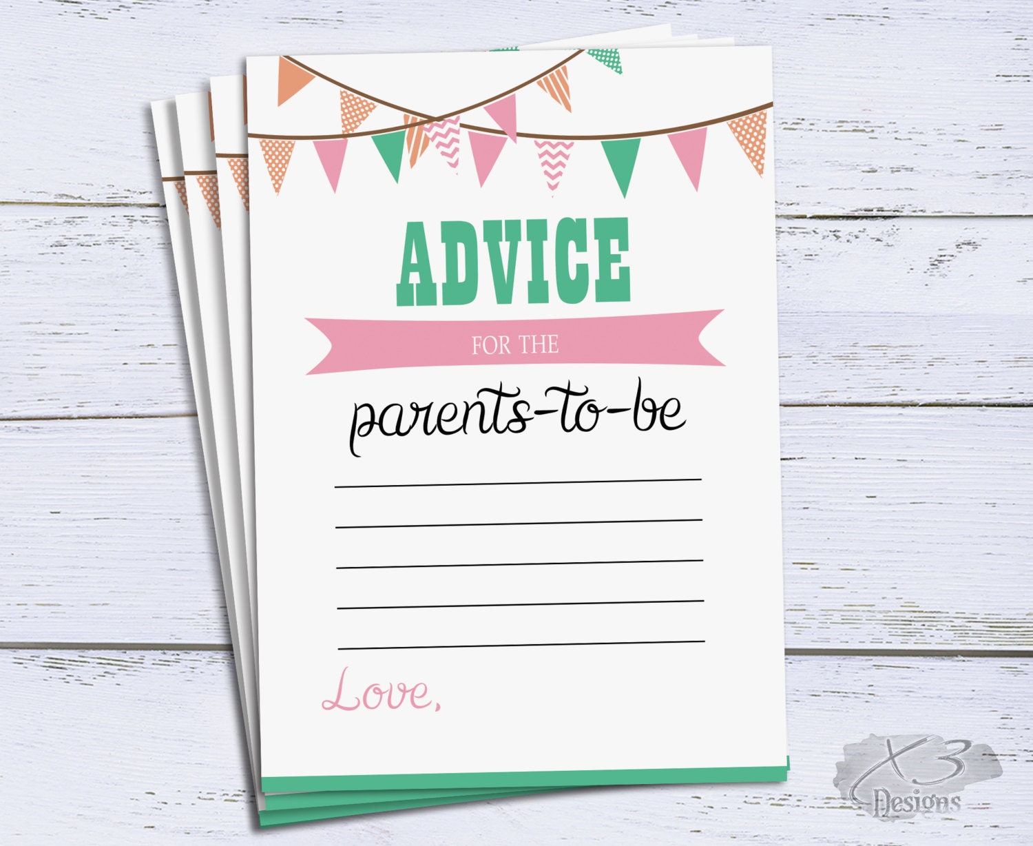 Baby Advice Card for the Parents To Be Advice for Dad