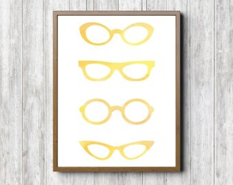 Eyeglass Printable Wall Decor Spectacles Wall Art Eye