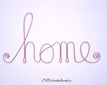 wire cursive script home sign lettering home decor wire art handmade ...