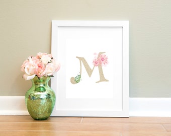 Letter m wall art | Etsy