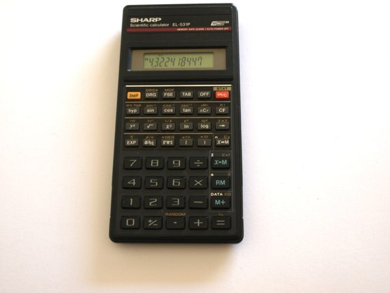 Vintage Sharp Scientific Calculator EL 531P 80s Maths