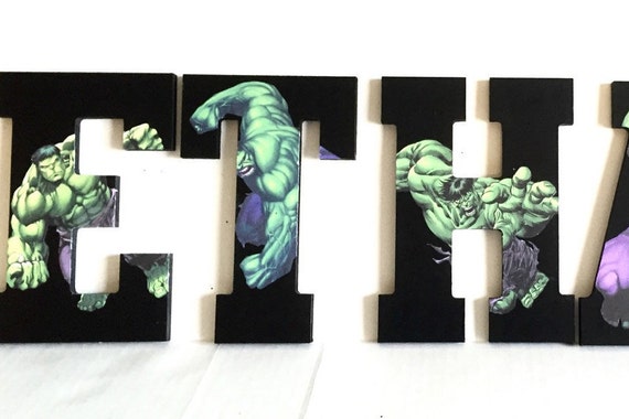 Hulk Letters Superhero theme Hulk Hulk Room Decor Letter