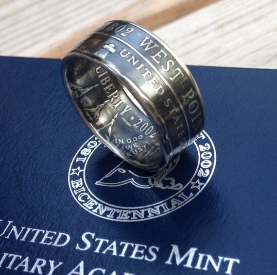 Ring made from a US Military Academy West Point Silver