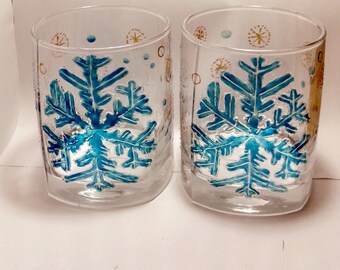Unique snowflake glassware related items | Etsy
