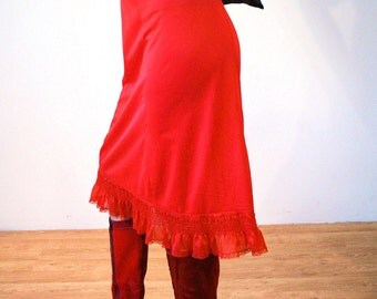 Red half slip | Etsy