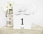 Wedding Table Numbers - 4x6", Any Color - Vintage Class Design ...