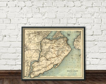 New York City map Old map of New York City by AncientShades