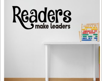 Reading wall decal | Etsy