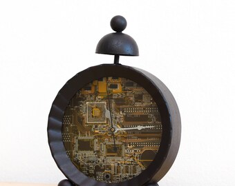 Desk clock recycled Computer hard drive clock HDD by ReComputing