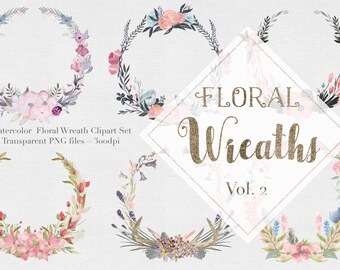 Wreath clipart | Etsy