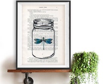 Unique mason jar wall art related items | Etsy