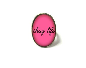 Thug life ring | Etsy