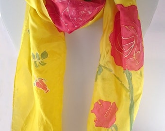 Bright yellow scarf | Etsy