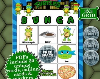 Ninja turtle bingo | Etsy