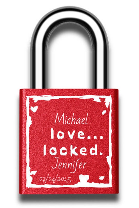 Engraved Love Lock Love...Locked