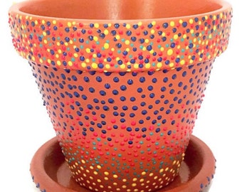 Polka dot flower pot | Etsy