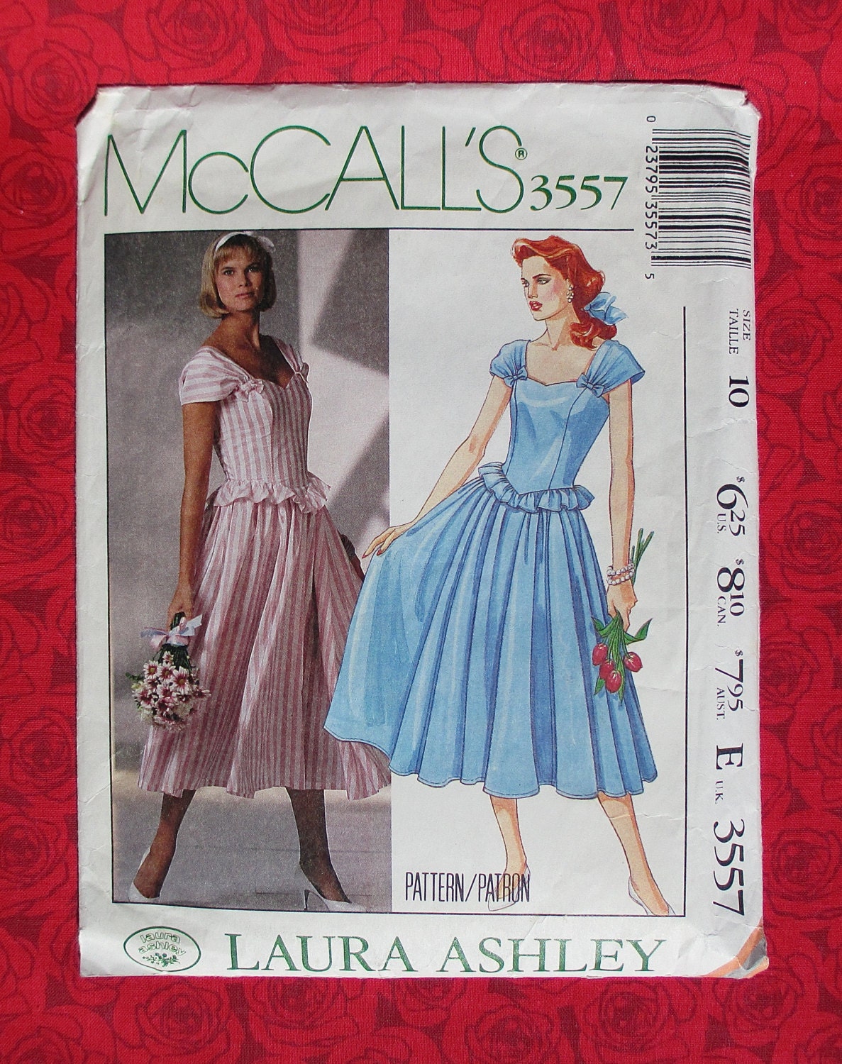 McCall's Laura Ashley Sewing Pattern 3557 Dress Romantic