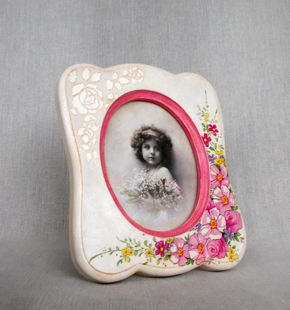 Picture frame shabby chic photo frame wedding frame retro