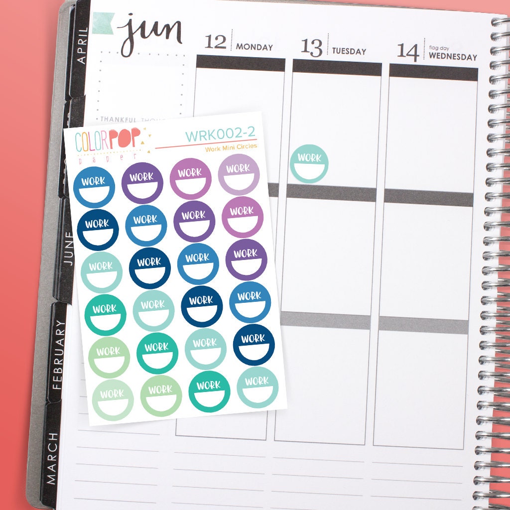 Work Stickers Shift Work Stickers Work Planner Stickers