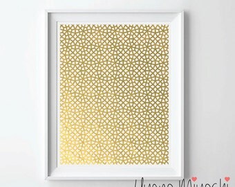 Leopard Pattern Gold Foil Print Gold Print Custom by UyenoMiyoshi