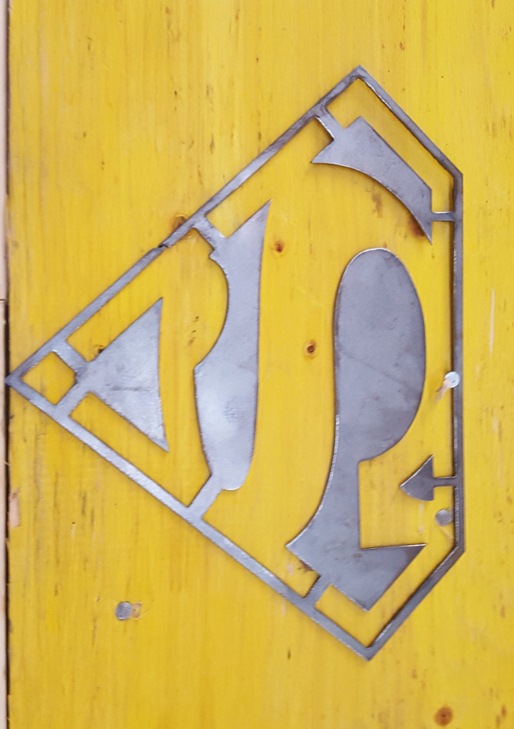 Custom Superman Logo Metal Sign Bare by DirtRocketDesigns on Etsy