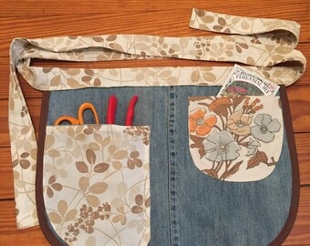 Upcycled denim apron | Etsy