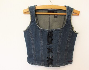 Denim corsets | Etsy