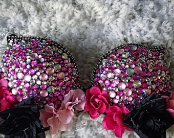 Items similar to Burlesque rhinestone bra on Etsy