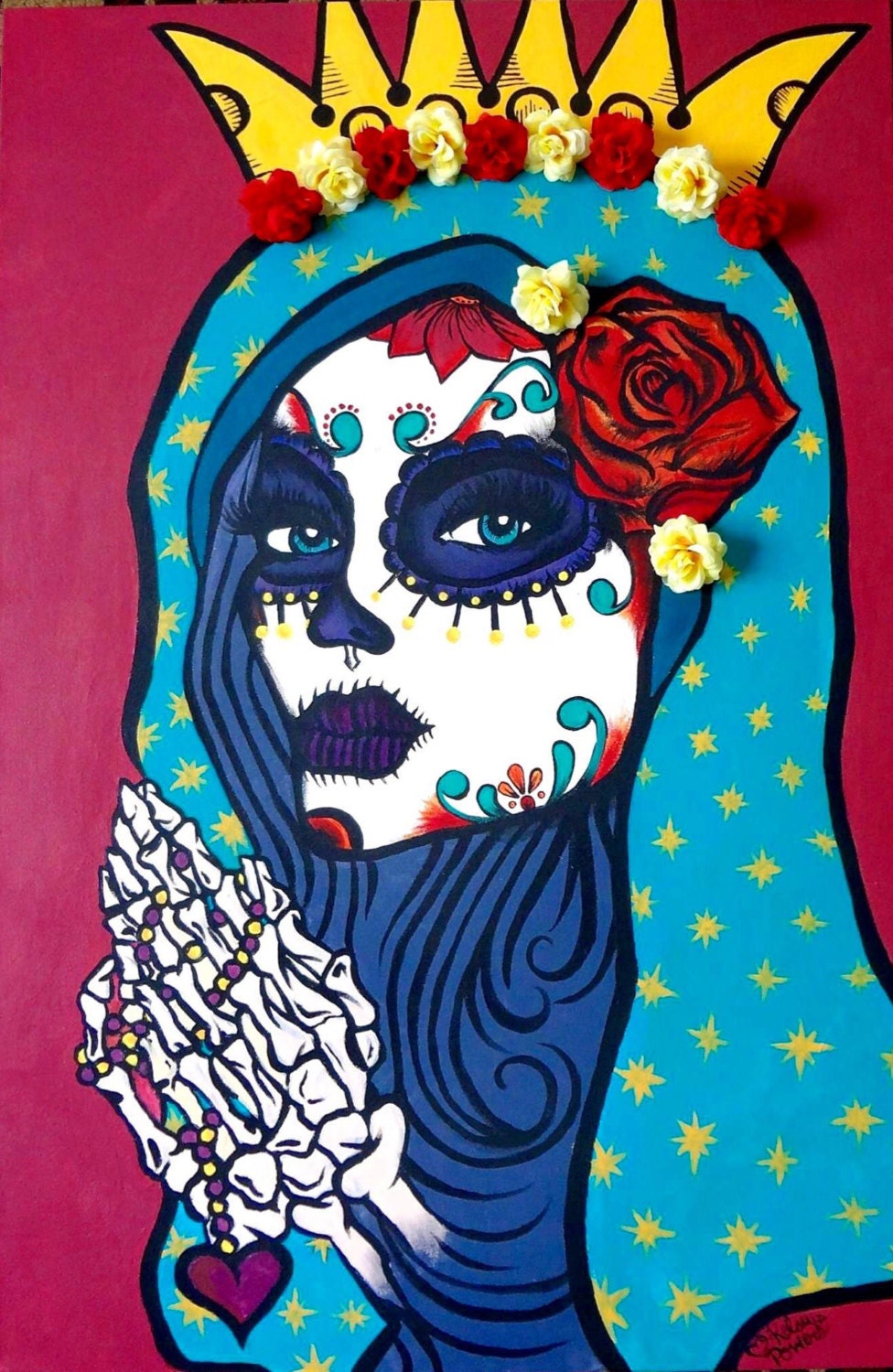 Day Of the Dead Art by TigerOrchidArt on Etsy