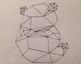Geometric panda | Etsy