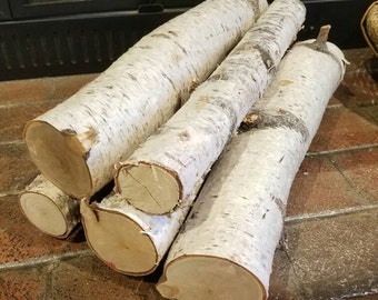 White birch logs | Etsy